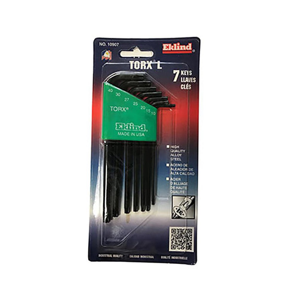 Eklind 10907 Torx Key Set: 7 Pc, L-Handle – Lighting Supply Guy